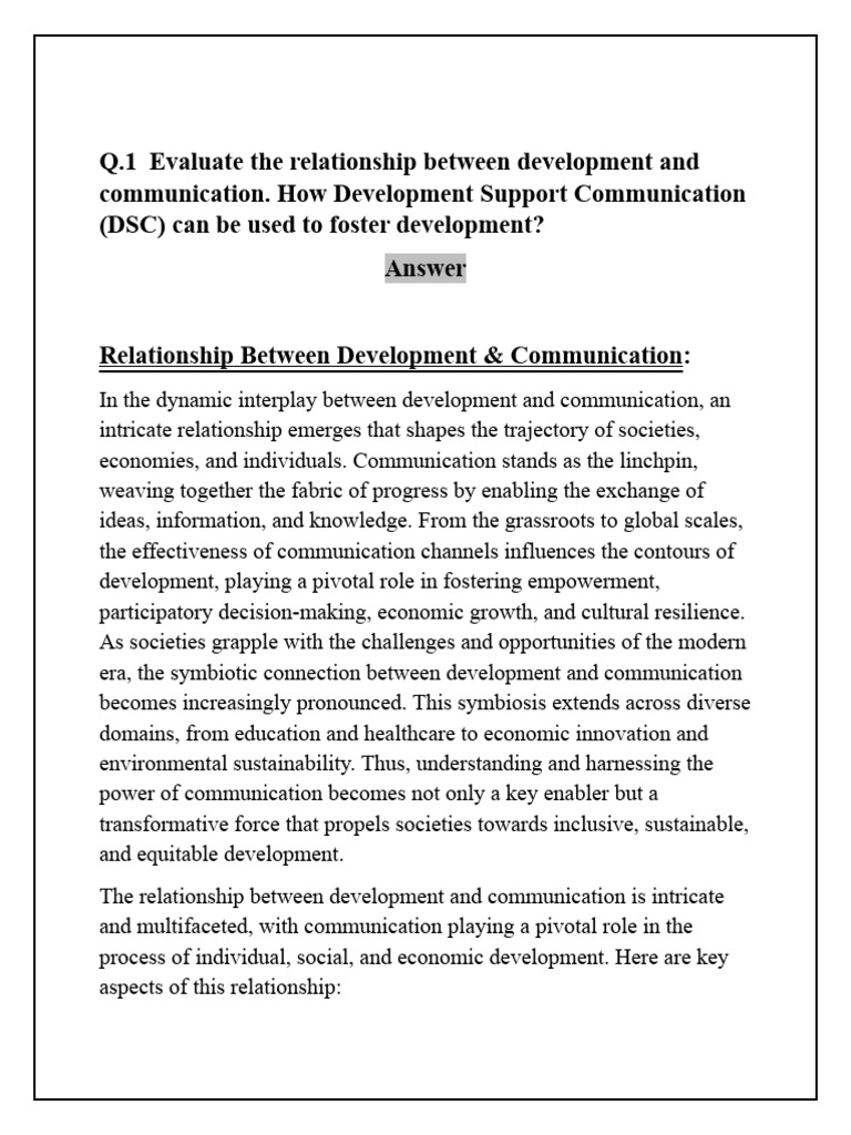 Development Communication Insights | PDF | Communication | Nonverbal ...