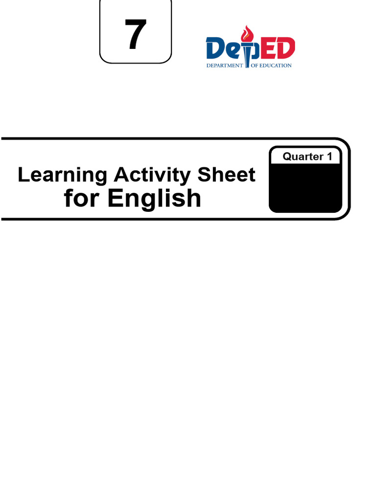 Q1 WS English 7 Lesson 3 Week 3 | PDF | Language Arts & Discipline