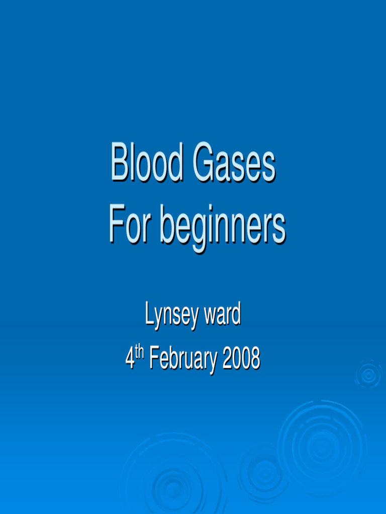 Blood Gases Take 2 Pdf Ph Blood