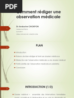 Observation Médicale Typique et Examen Clinique | PDF | Médecine ...