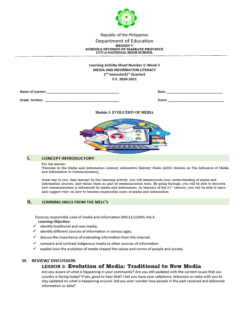 Las Media Info.& Literacy Week3 | PDF | Information Age | Communication
