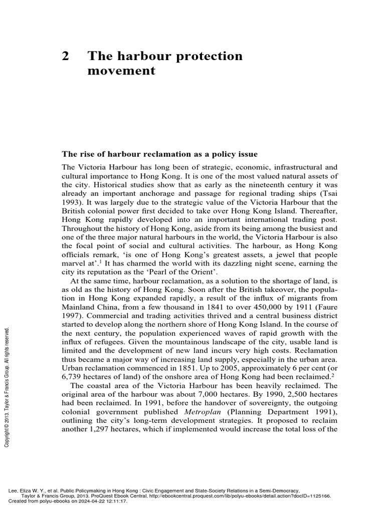 2 The Harbour Protection Movement | PDF | Hong Kong