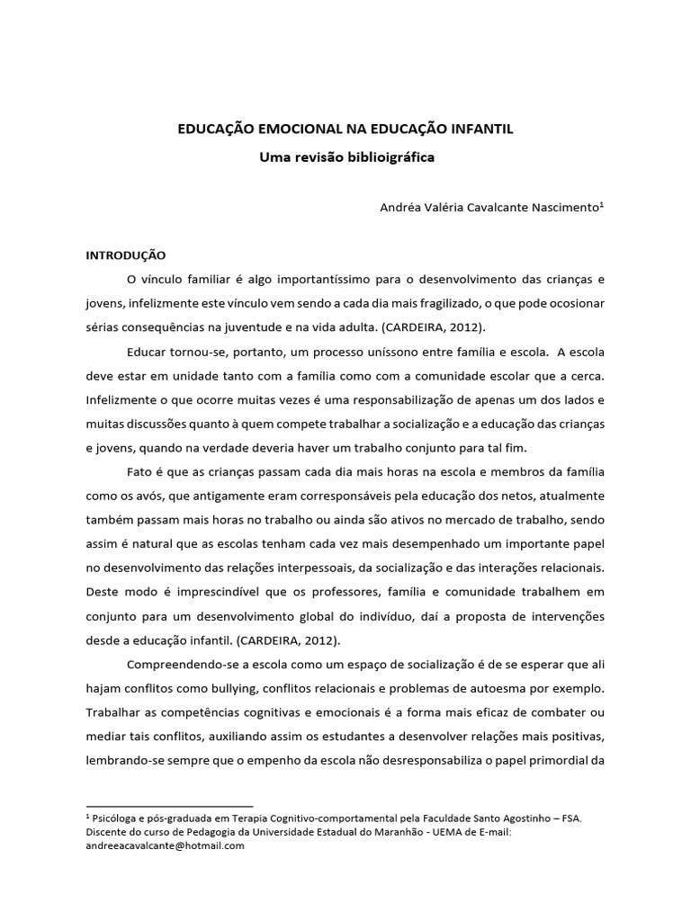 Modelo_de_Resumo_Expandido_e_Artigo | PDF | Emoções | Pedagogia