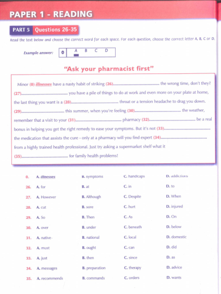 10 Reading Cloze Test | PDF