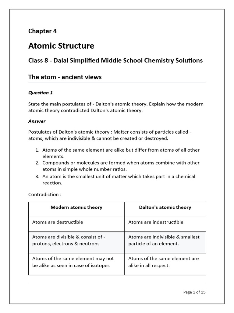 Ls-4 Atomic Structure | PDF | Atoms | Proton