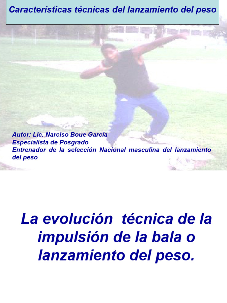 Fases del Lanzamiento de Peso | PDF | Deporte del atletismo | Fuerza