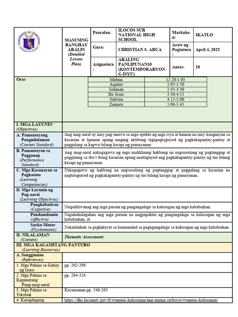 Week8 Q3 Thematic | PDF