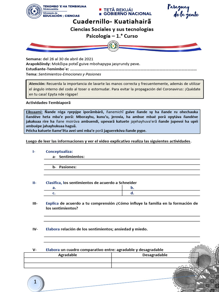 PSI - T4 - Sentimientos - Emociones y Pasiones - 28-04-2021 | PDF | Las ...