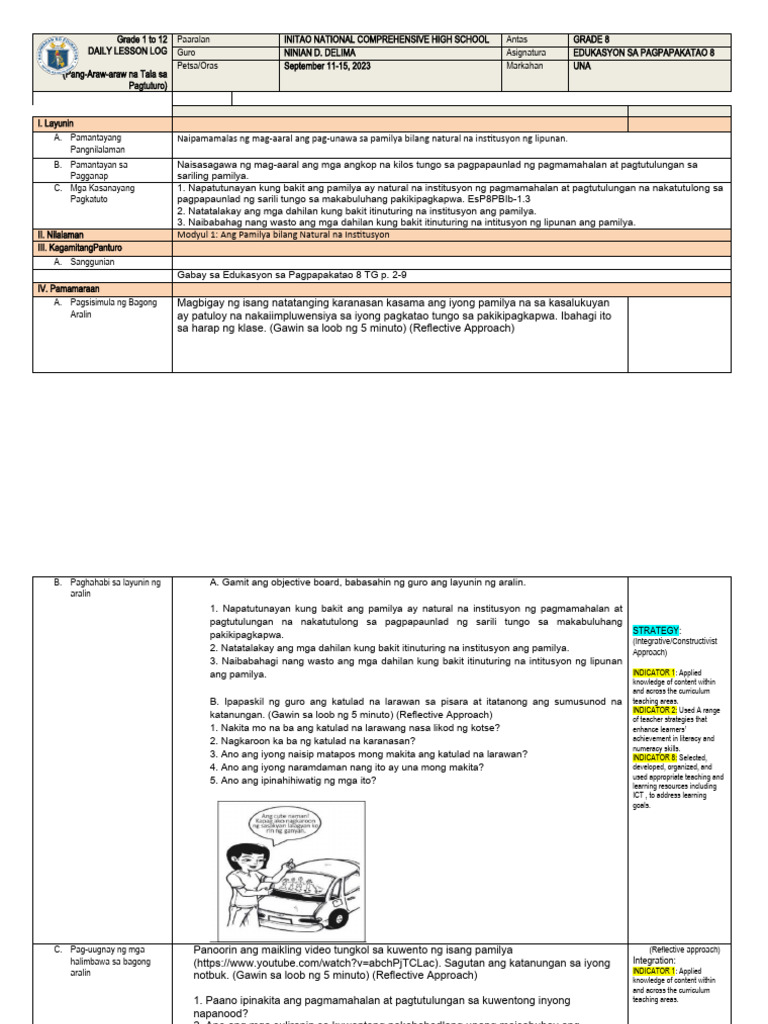 esp lesson week 3 day 2 | PDF esp lesson week 3 day 2 | PDF