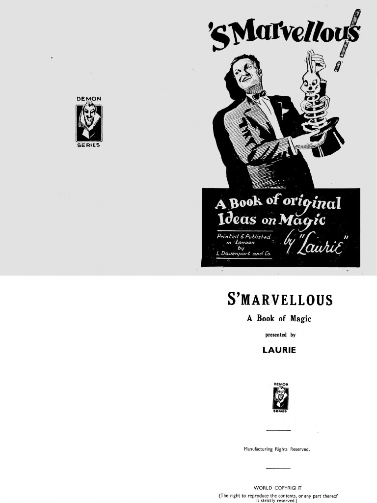 DAVENPORT - Laurie - S'marvellous A Book of Magic | PDF