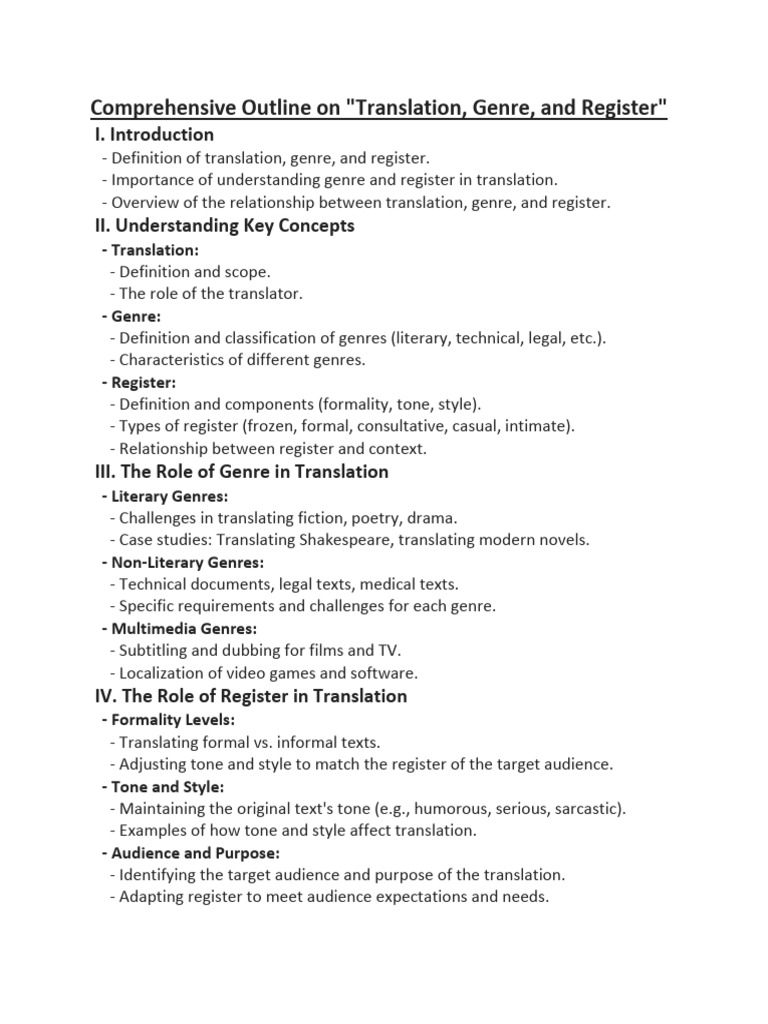 Translation, Genre and Register - Functional Theory | PDF ...