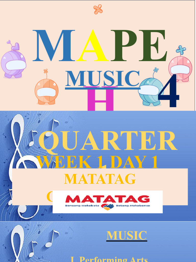 Mapeh 4 Matatag PPT q1 Week 1 | PDF | The Arts | Hygiene