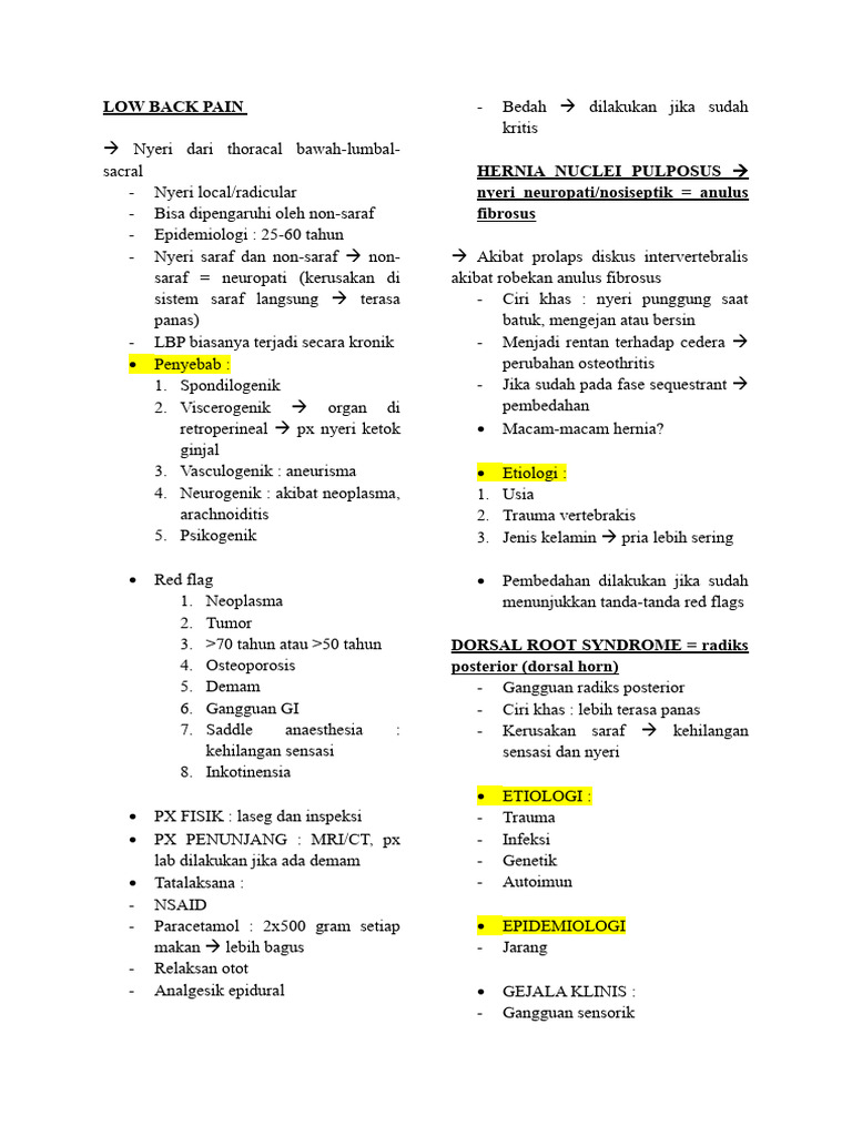 Low Back Pain | PDF