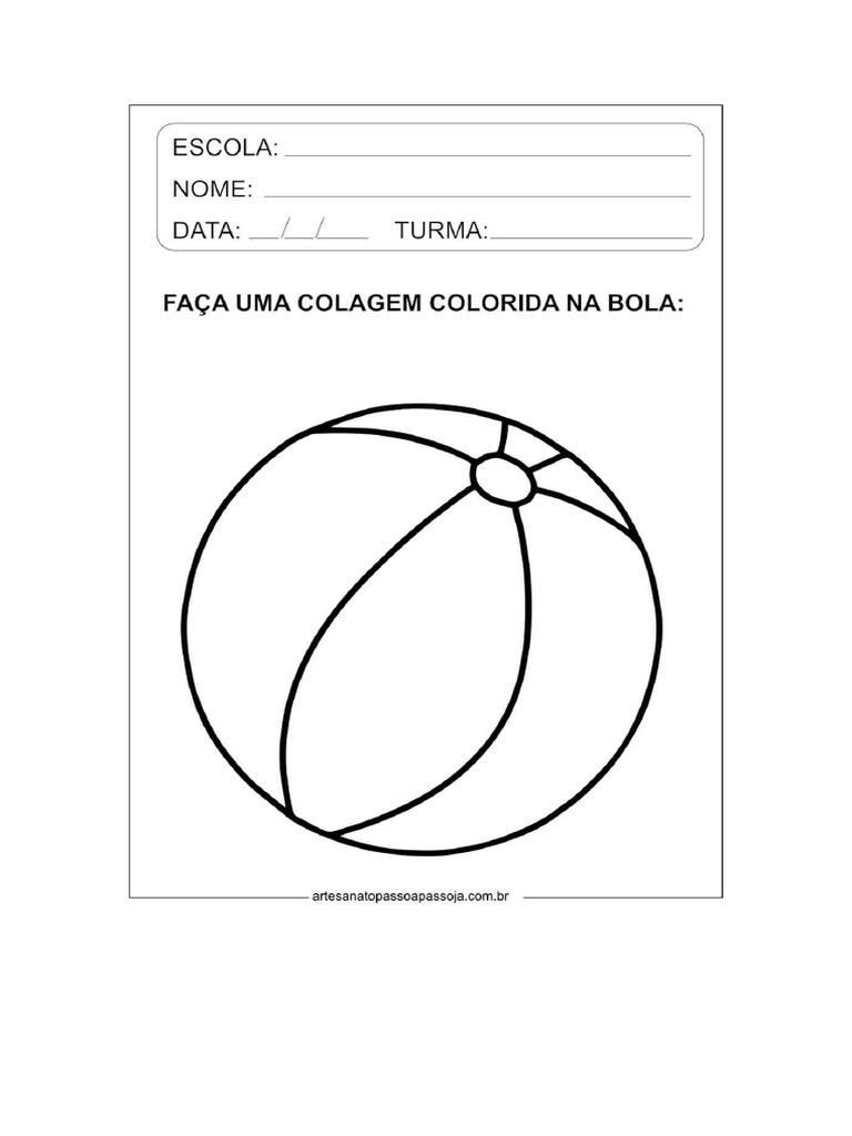Atividade De Colagem Pdf