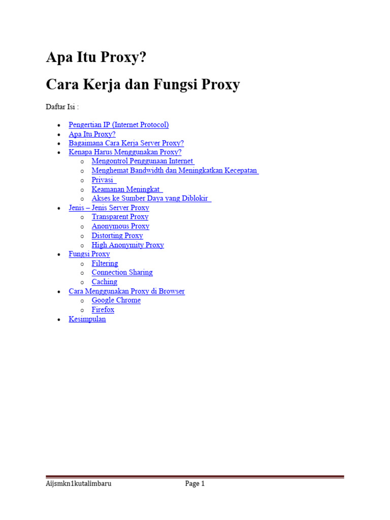 Apa Itu Proxy | PDF | Komputer