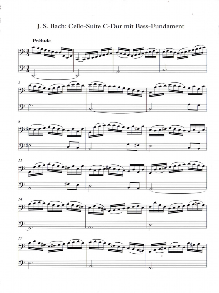 BACH - 3. SUITE - Mit Bass-Fundament | PDF