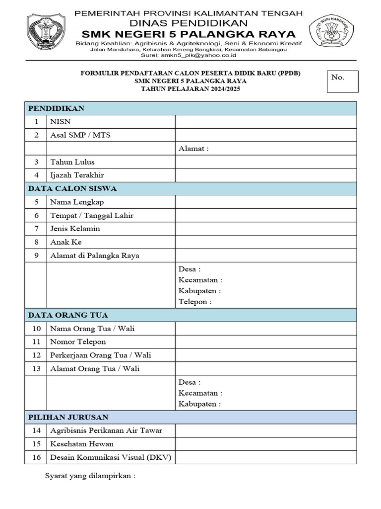FORM PPDB 2024 | PDF