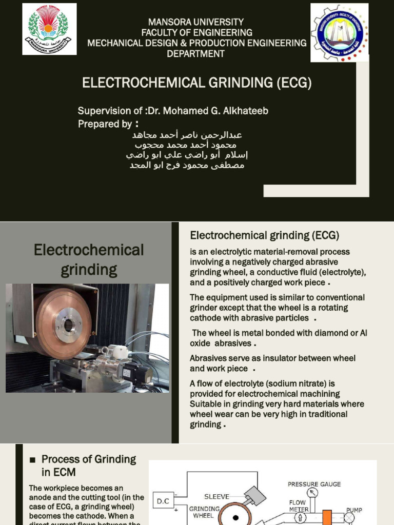 Electrochemical Grinding | PDF | Grinding (Abrasive Cutting ...