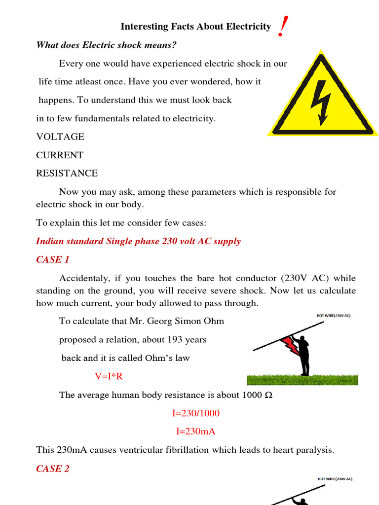 Unknown Facts About Electricity | Download Free PDF | Electrical ...