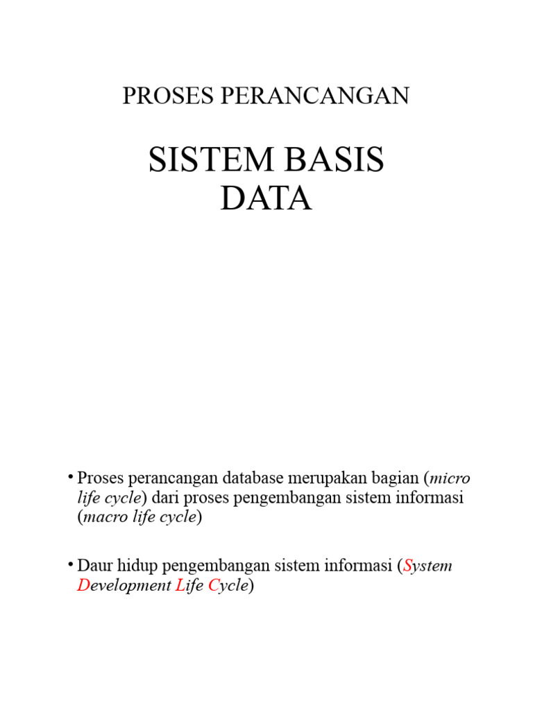 Proses Perancangan Database | PDF