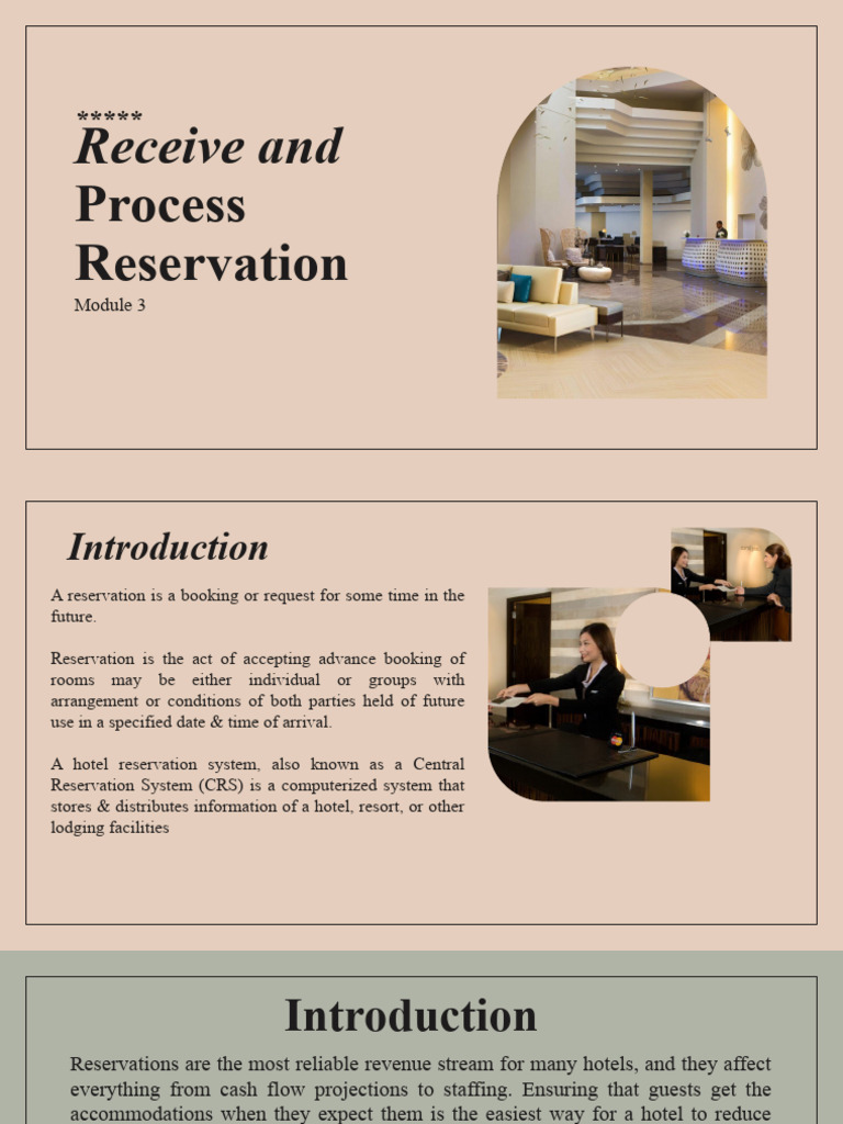 Module 3 Receive & Process Reservations | PDF | Credit Card | Cheque