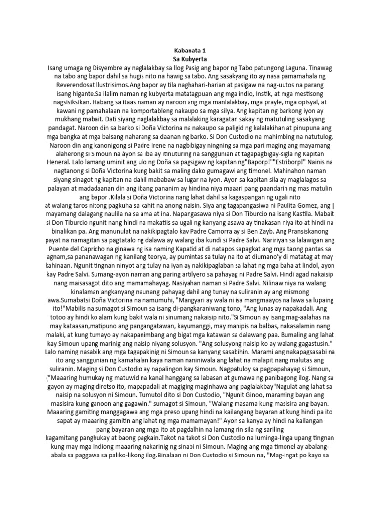 Kabanata 1 | PDF