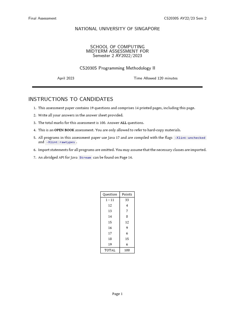final-2223-s2-w-solution | PDF | Software Development | Object (Computer Science)