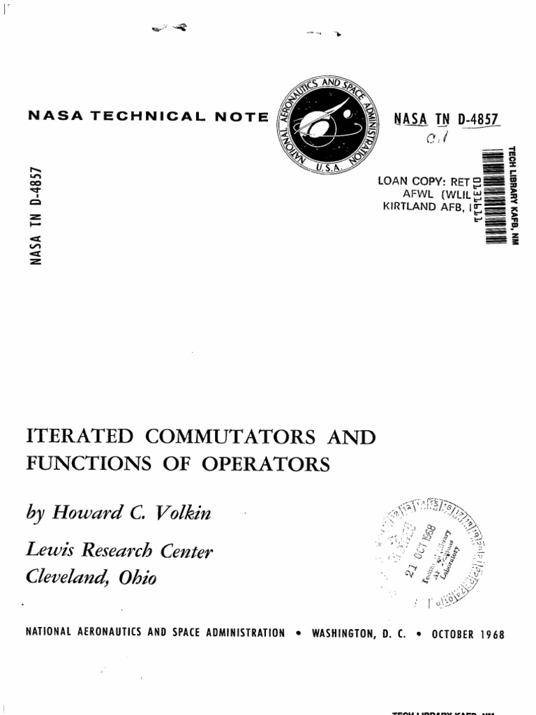 Iterated Commutators And Functions Of Operators Pdf Exponential