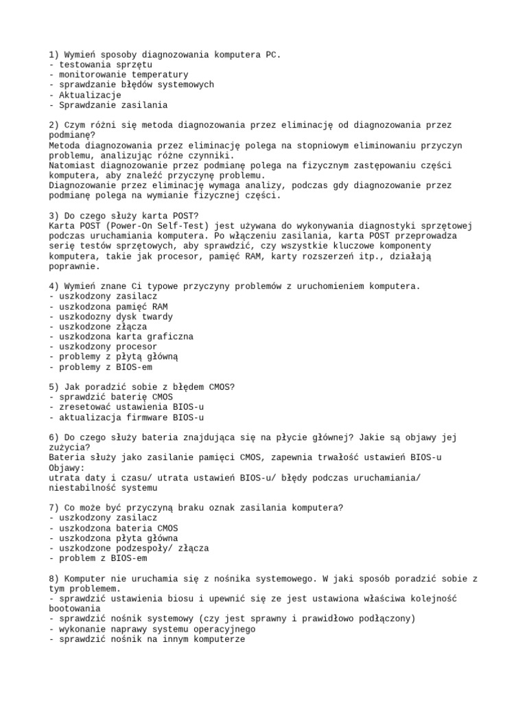 Pytania Kontrolne Inf 02 | PDF