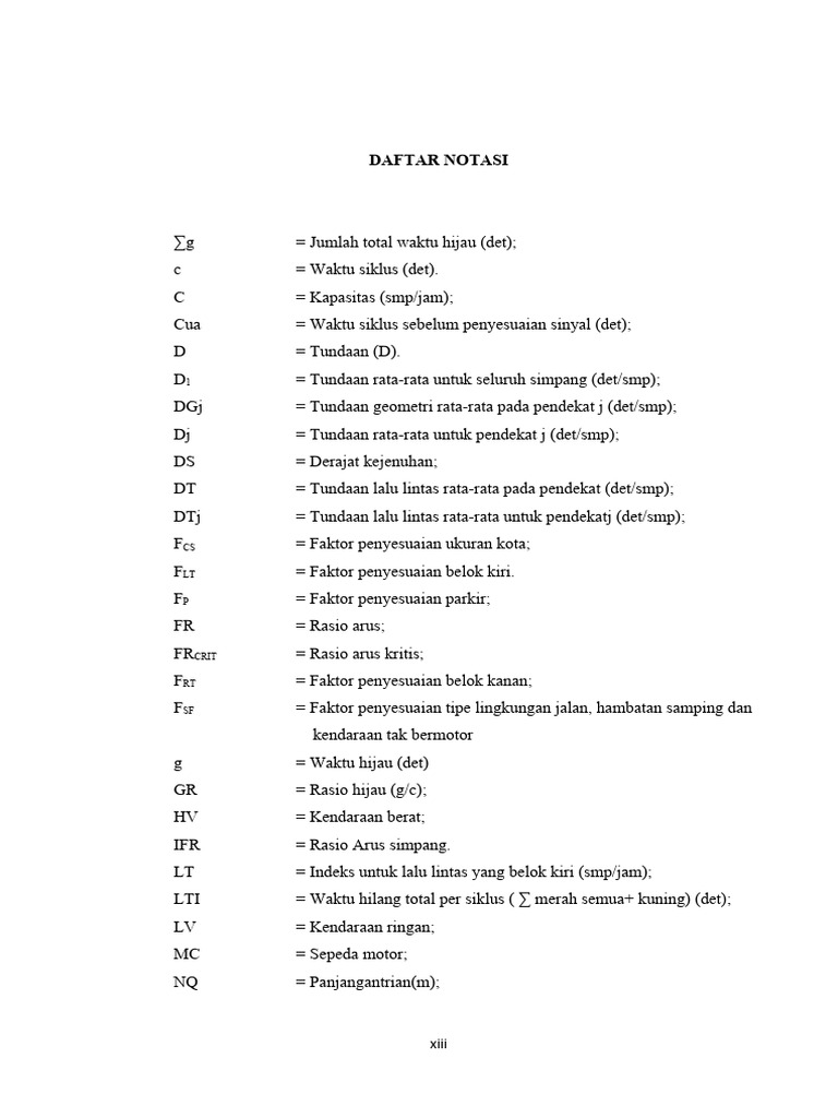 Daftar Notasi | PDF | Teknologi & Rekayasa | Bisnis