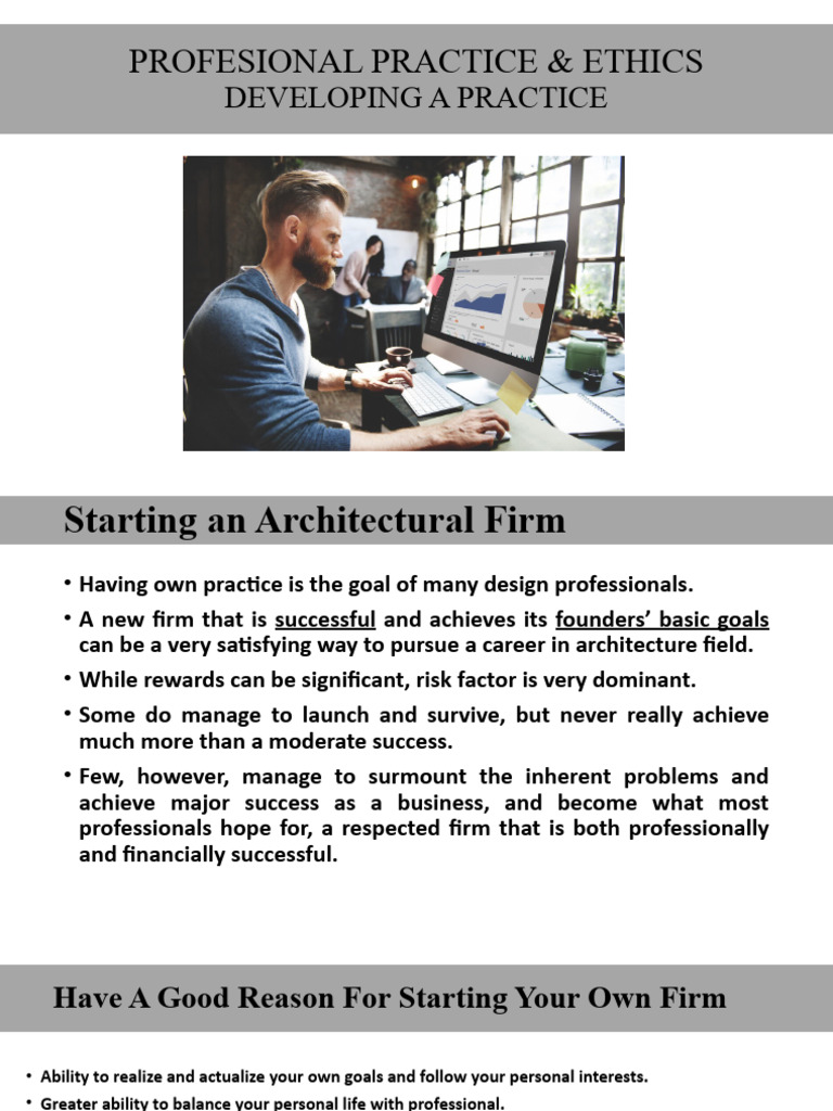 Lec 08 Professional Practice & Ethics - Developing A Practice-1 | PDF ...