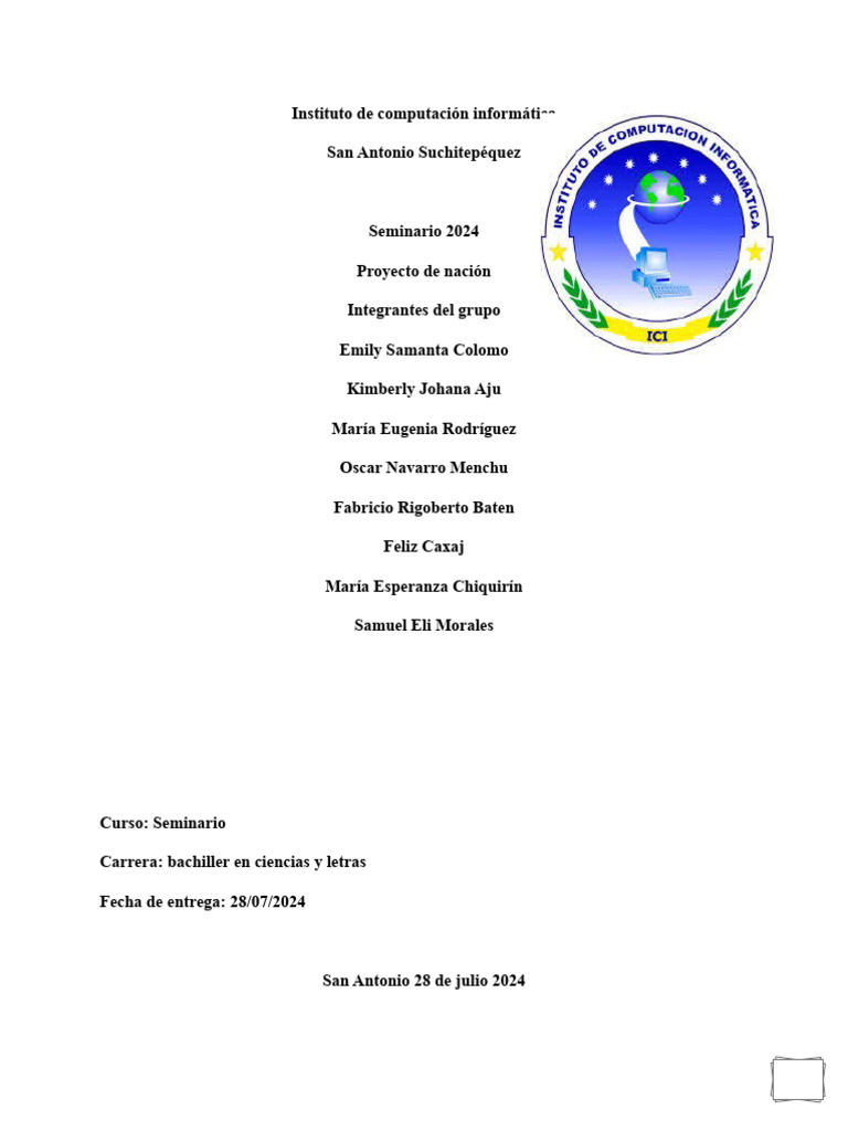 Instituto de Computacion Informática | PDF | Tráfico | Sufragio