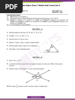 CBSE Sample Paper Class 7 Maths SA1 Set 1 PDF | PDF | Trees | Mathematics