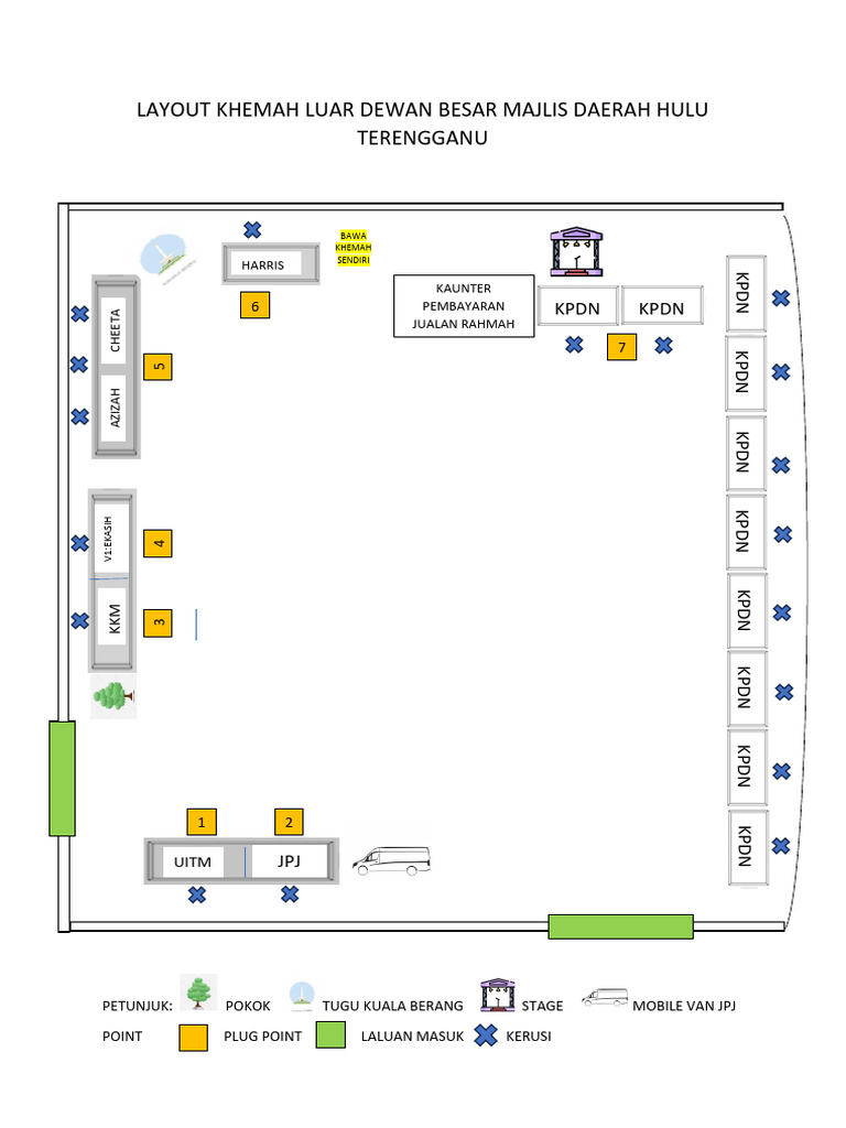 Layout Khemah Luar Dewan - Kasih Prihatin Hulu Terengganu (Edited 4.6.2024 | PDF