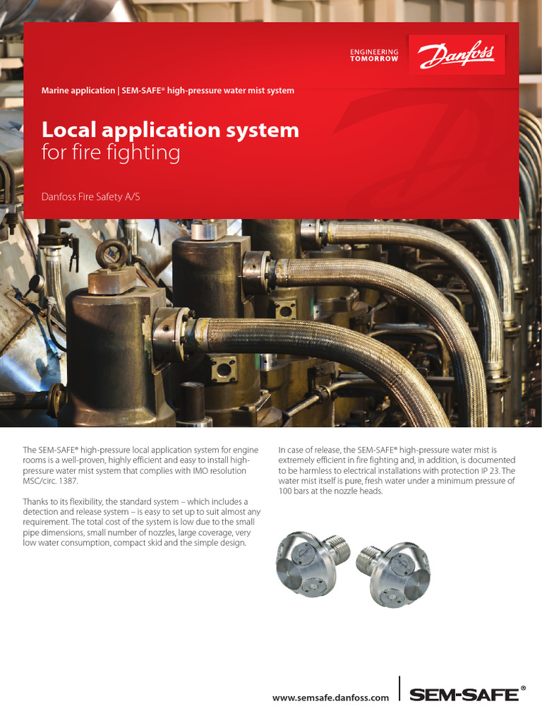 Danfoss Fire Safety SEM-SAFE® water mist Local application fire ...
