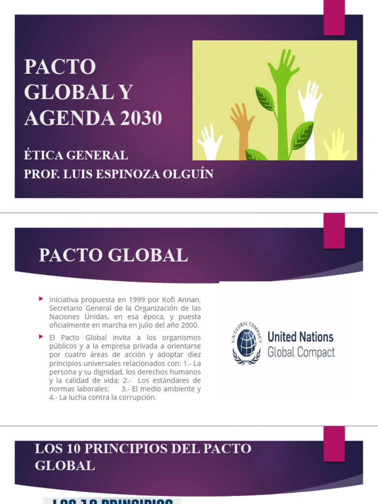Ética - Gral - PPT2 - Pacto Global - y - Agenda - 2030 | PDF ...