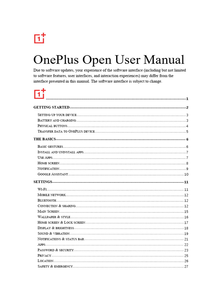 OnePlus Open User Manual Guide | PDF | Wi Fi | I Cloud
