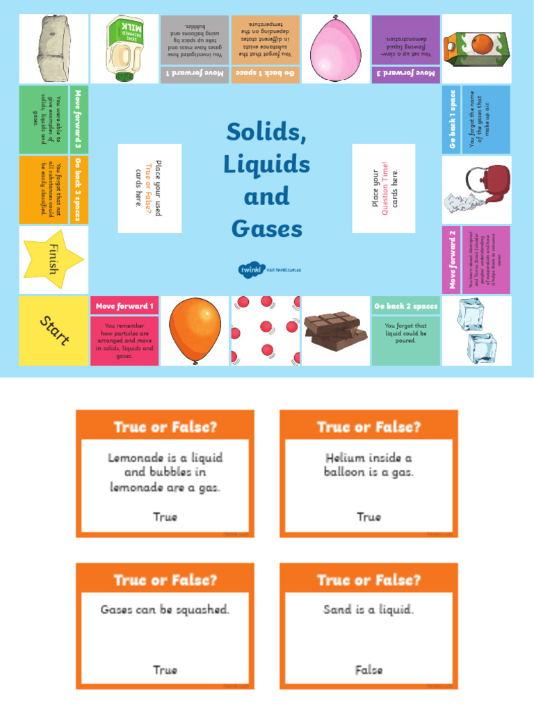 Au t2 S 1551 Solid Liquid and Gas Board Game English - Ver - 5 | PDF ...