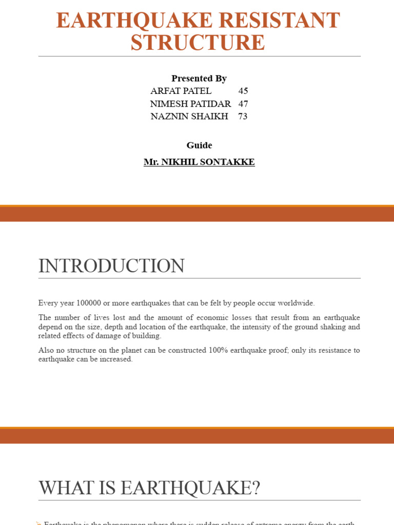 Group 11-Earthquake Resistant Structure | PDF | Earthquakes ...