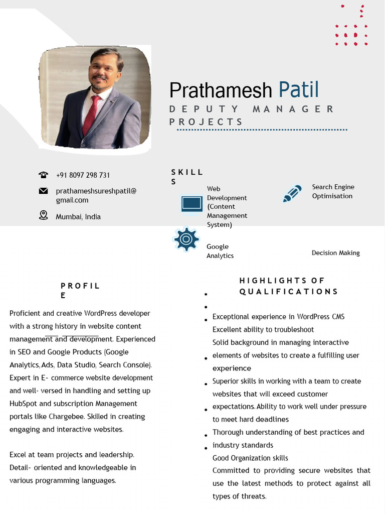 Prathamesh Resume - Akasa | PDF | Websites | Web Development