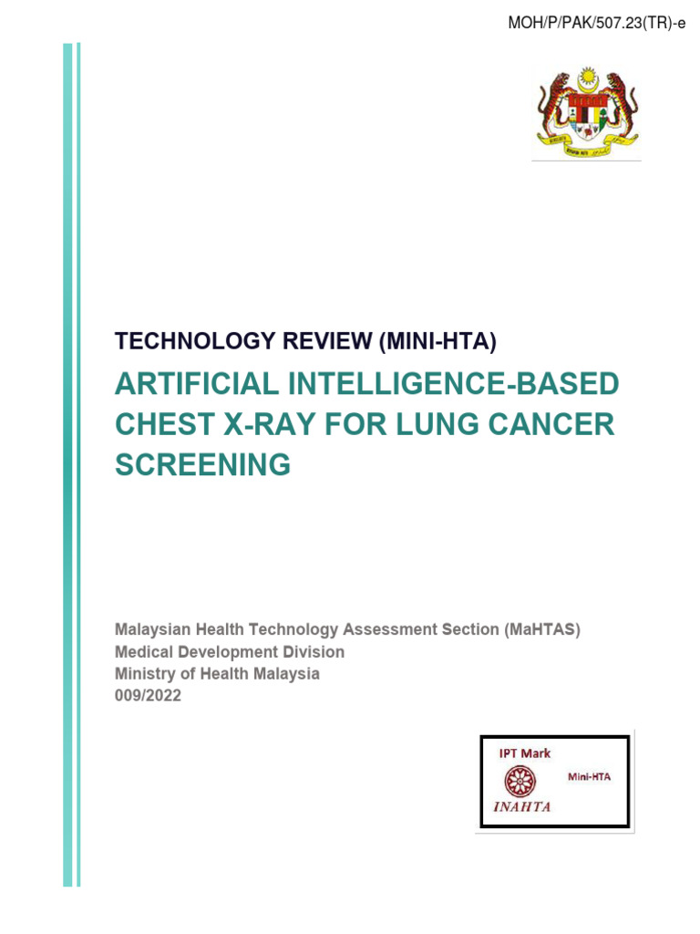 FR - ARTIFICIAL INTELLIGENCE BASED CHEST X-RAY FOR LUNG CANCER SCREENING | Download Free PDF ...