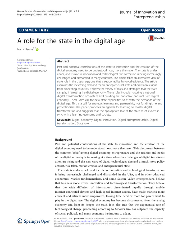 State's Role in Digital Economy Innovation | PDF | Innovation ...