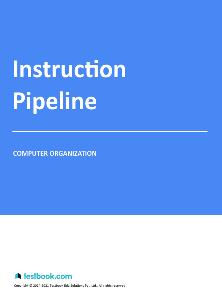 Instruction Pipeline - Study Notes | PDF | Computer Science | Computer ...