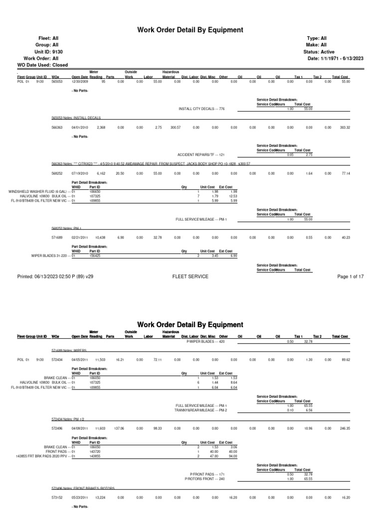 Police 9130 Records | PDF | Cars Of The United States | Wheeled Vehicles