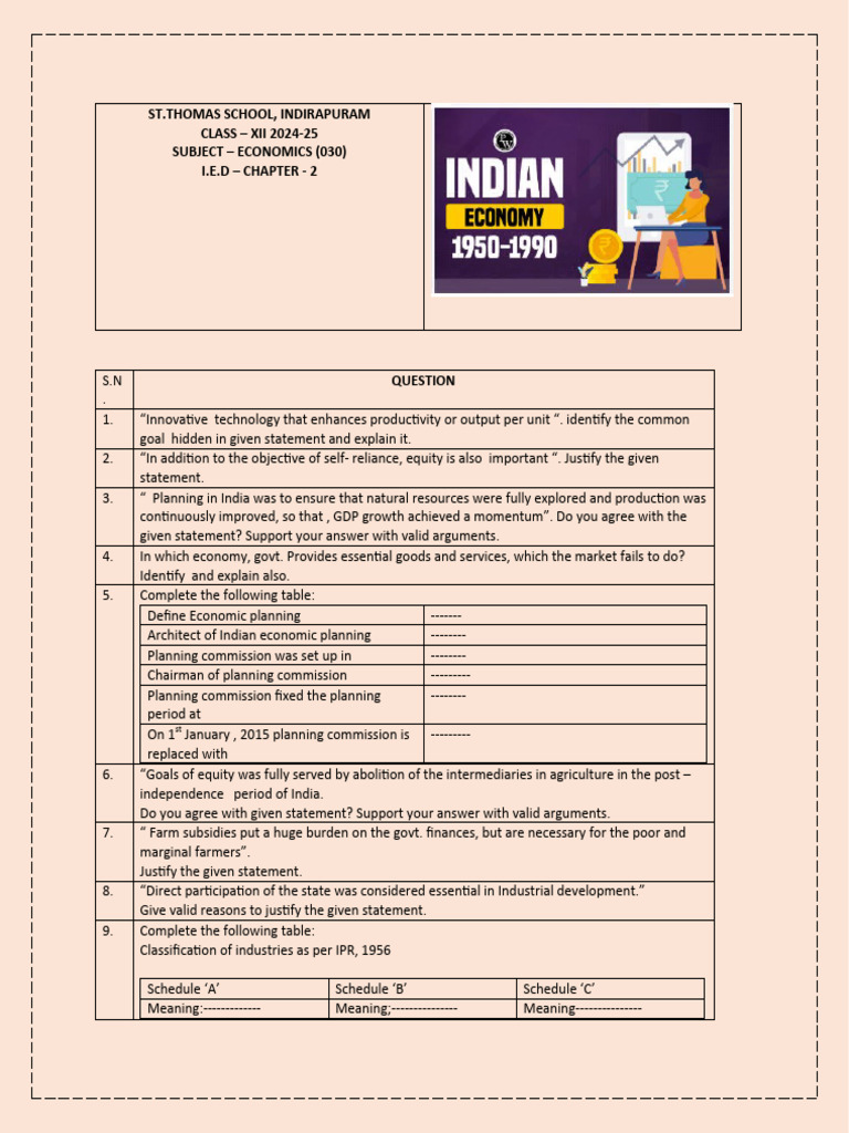 Updated Ied - L-2 | PDF | Economic Planning | Economics