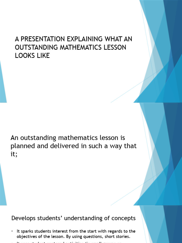 WHAT AN OUTSTANDING LESSON LOOKS | PDF