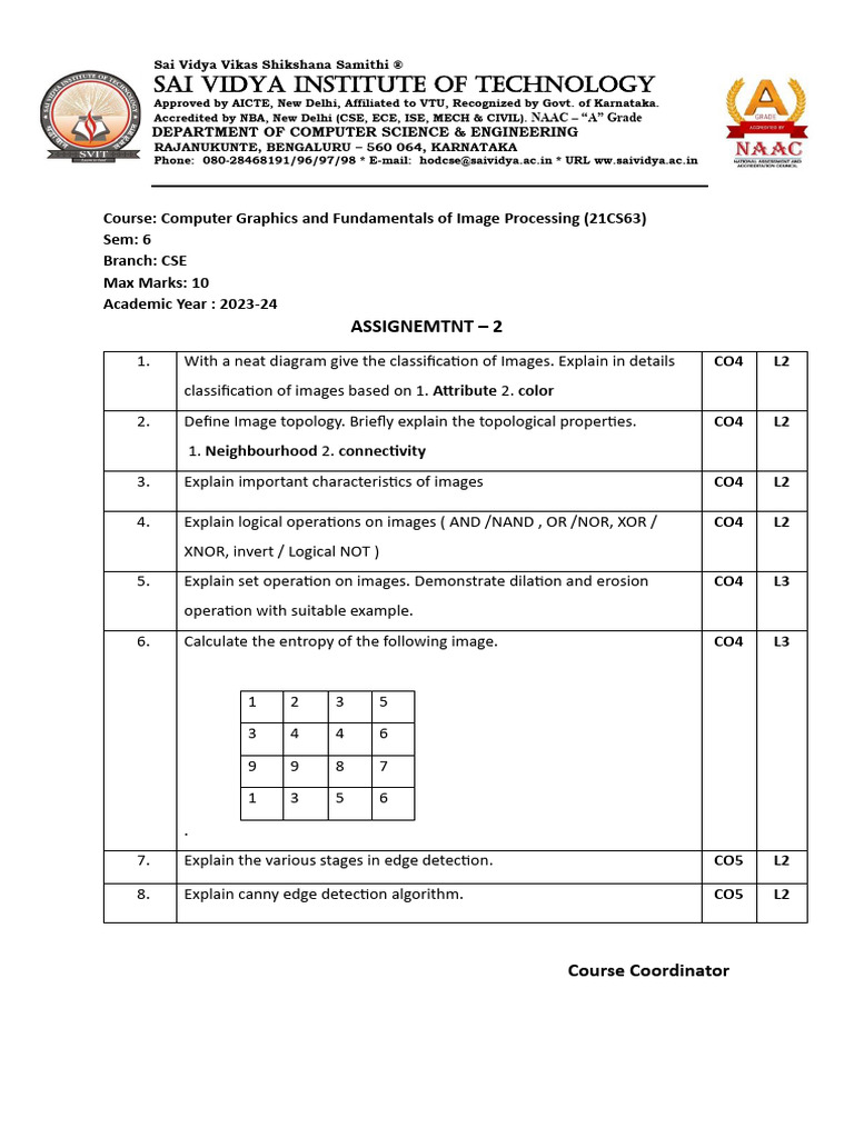 Assignment 2 CG | PDF | Teaching Methods & Materials | Science & Mathematics