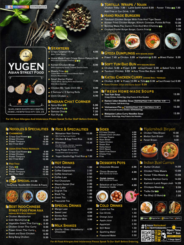 Yugen New Menu | PDF | Thai Cuisine | Curry