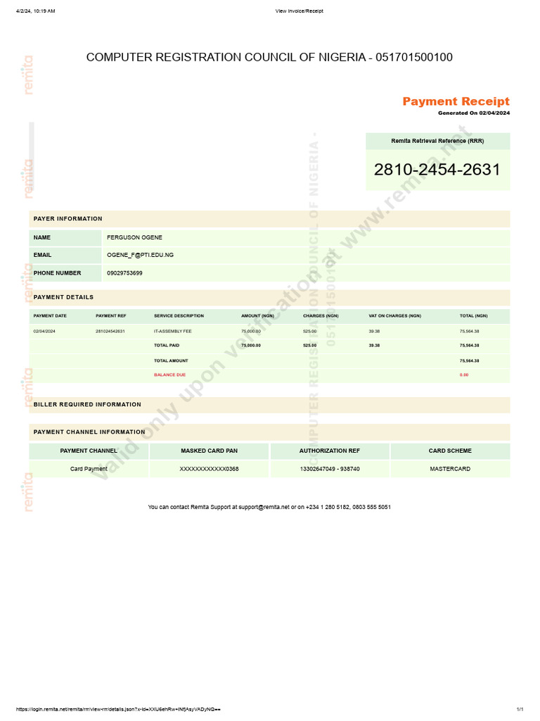cpn 2024 Assembly | PDF | Payments | Receipt