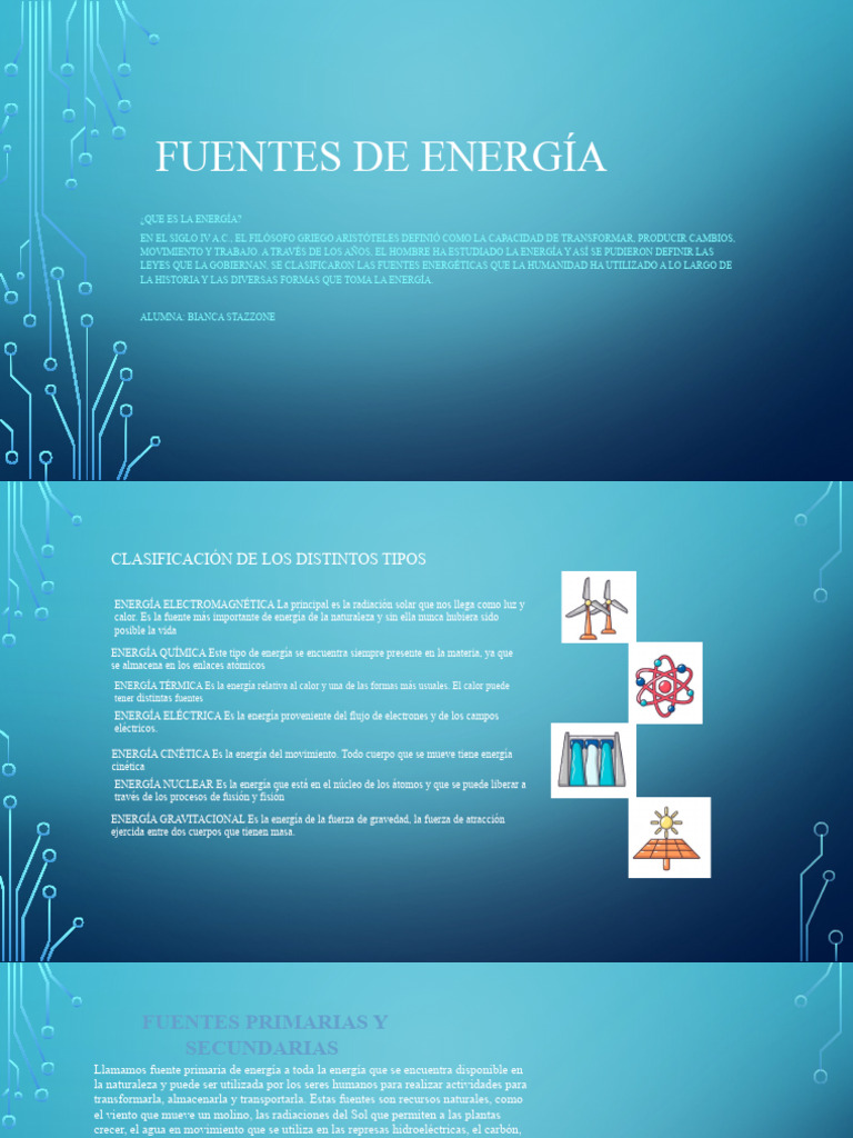 Clasificación de Fuentes de Energía | PDF | Energía renovable ...
